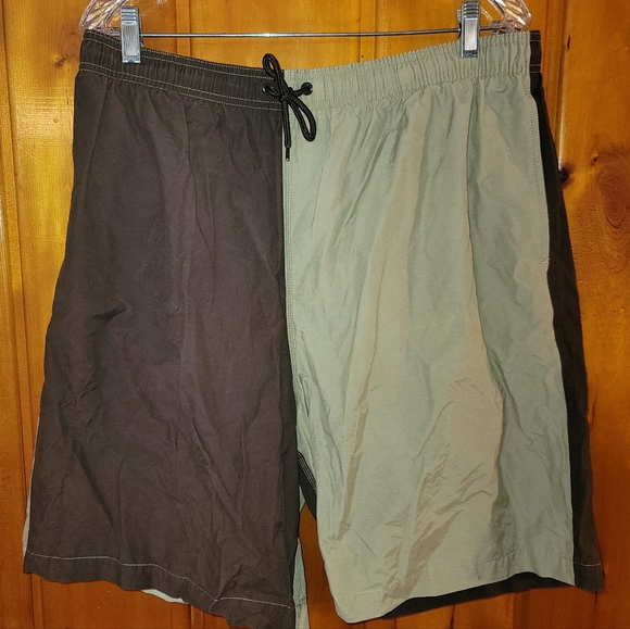Islander | Swim | Islander Mens Swim Trunks Board Shorts Tan And Brown ...